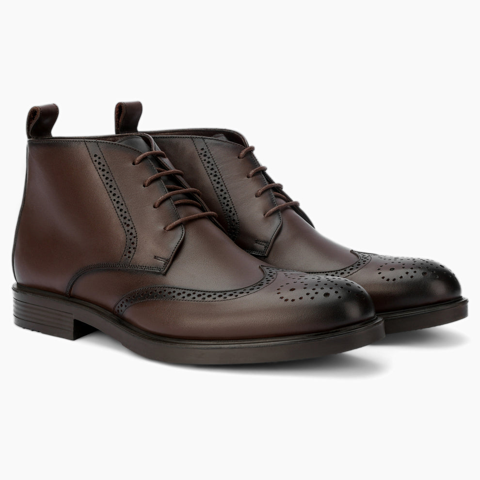 Brio Oxford Brogue Boot - Brown – brioshoes